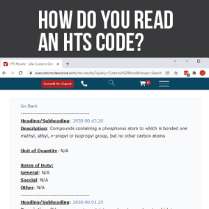 How Do I Find My HTS Code?: Determining Commodity Codes and Tariff ...